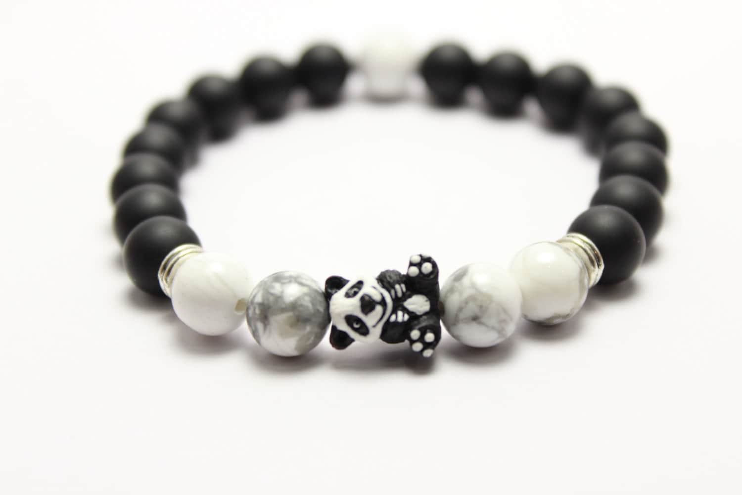 Panda Bracelet, Cute Kid’s Bracelet, Natural Stone Beaded Bracelet ...