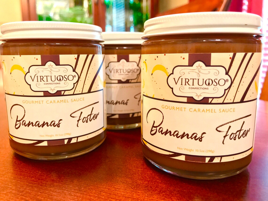 Bananas Foster Caramel Sauce - 10.5 Oz | Caramel Sauce | Bananas Foster ...