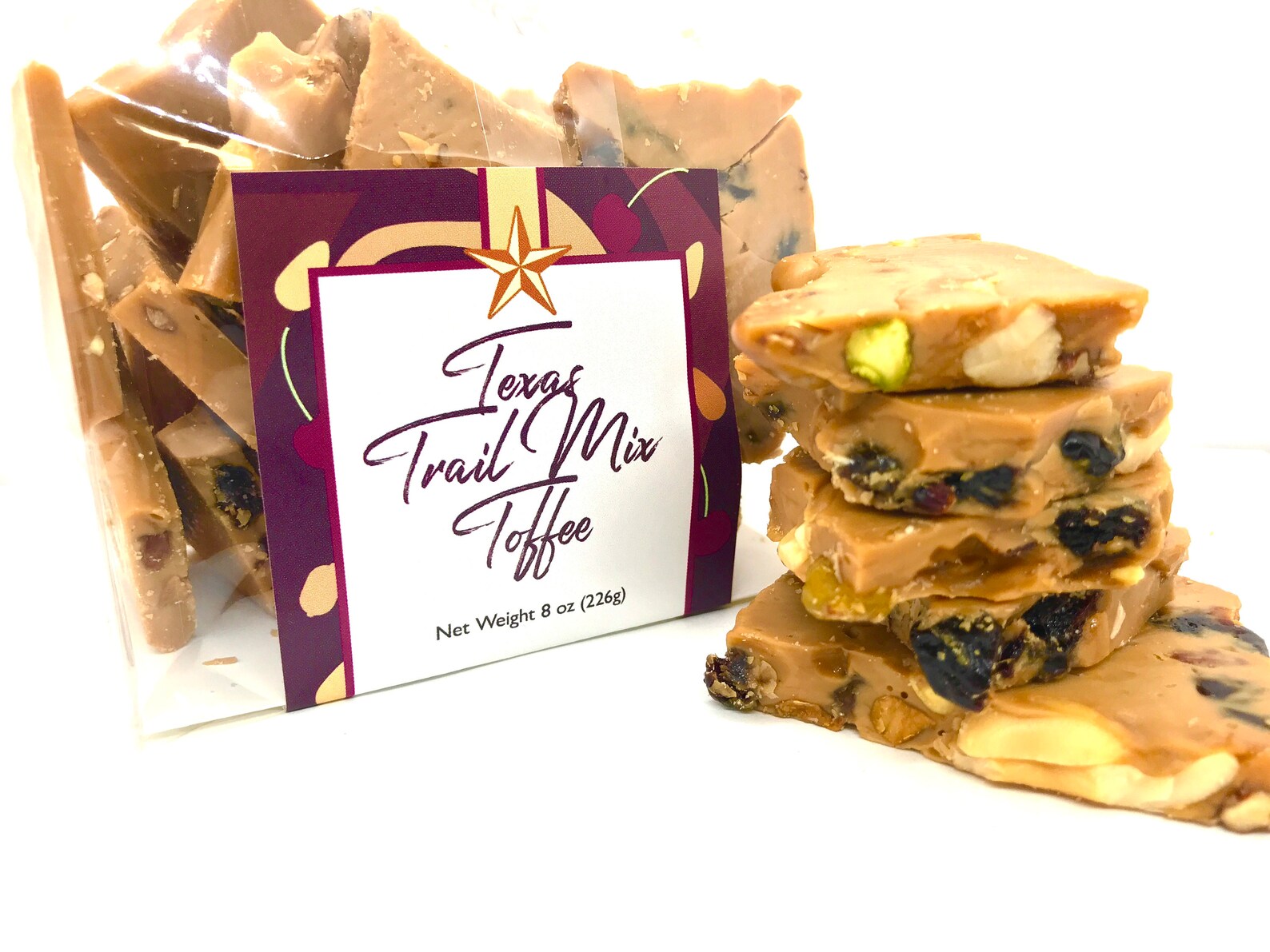 Texas Trail Mix Toffee 4oz/8oz English Toffee Trail Mix - Etsy