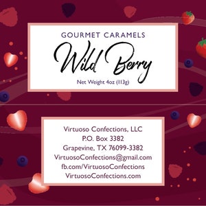 Wild Berry Caramels: 4oz | Gourmet Parisian Caramels | Fruit Style ...