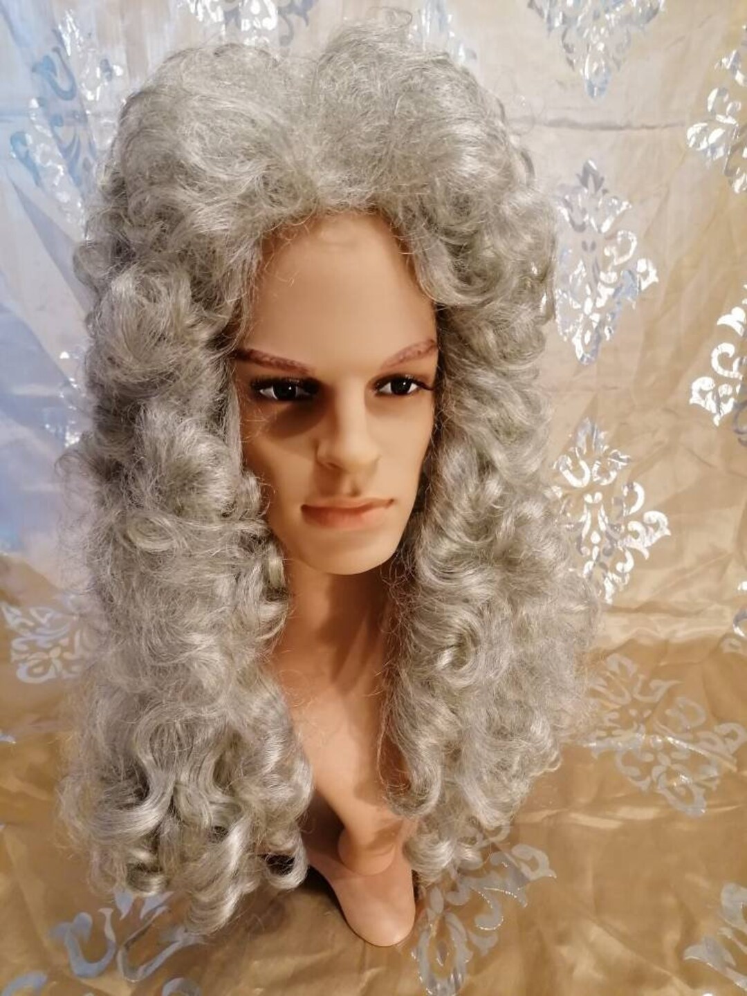 Men's Wig LUIGI XVI Natural Light Grey. Baroque Sun King - Etsy