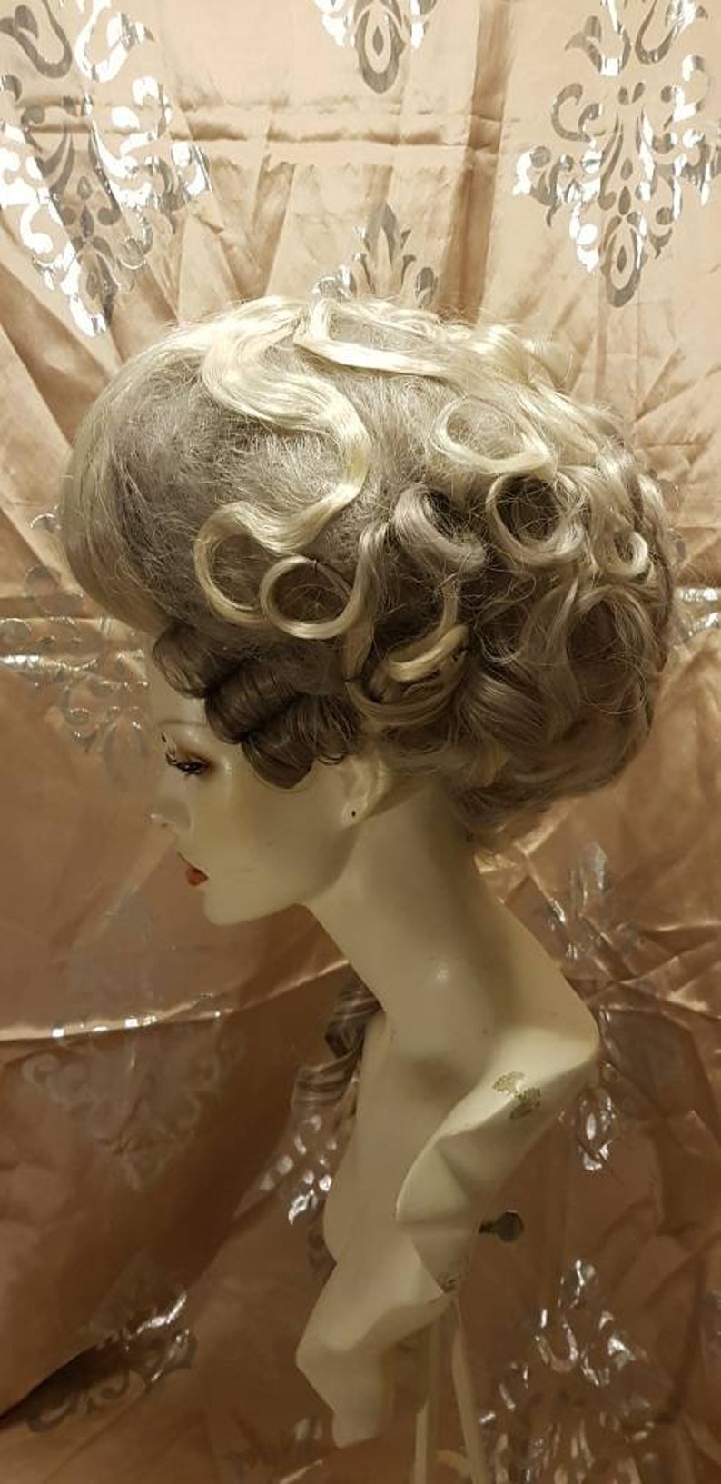 Wig 1700 Two-tone Ash Gray and Platinum Blond Wig Rokoko - Etsy UK