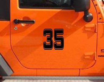 Rally Number Stickers - Etsy