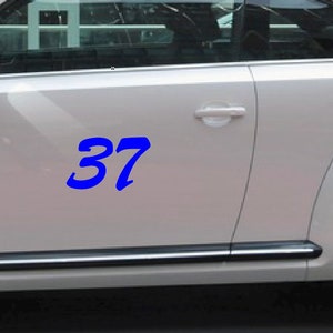 Two X 10" Classic Racing Rally Number Side Car Door Trunk Racing ...