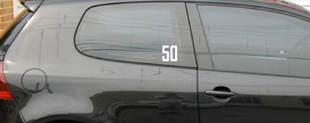 Two X 6" Classic Racing Rally Number Side Car Door Trunk Racing Sticker ...