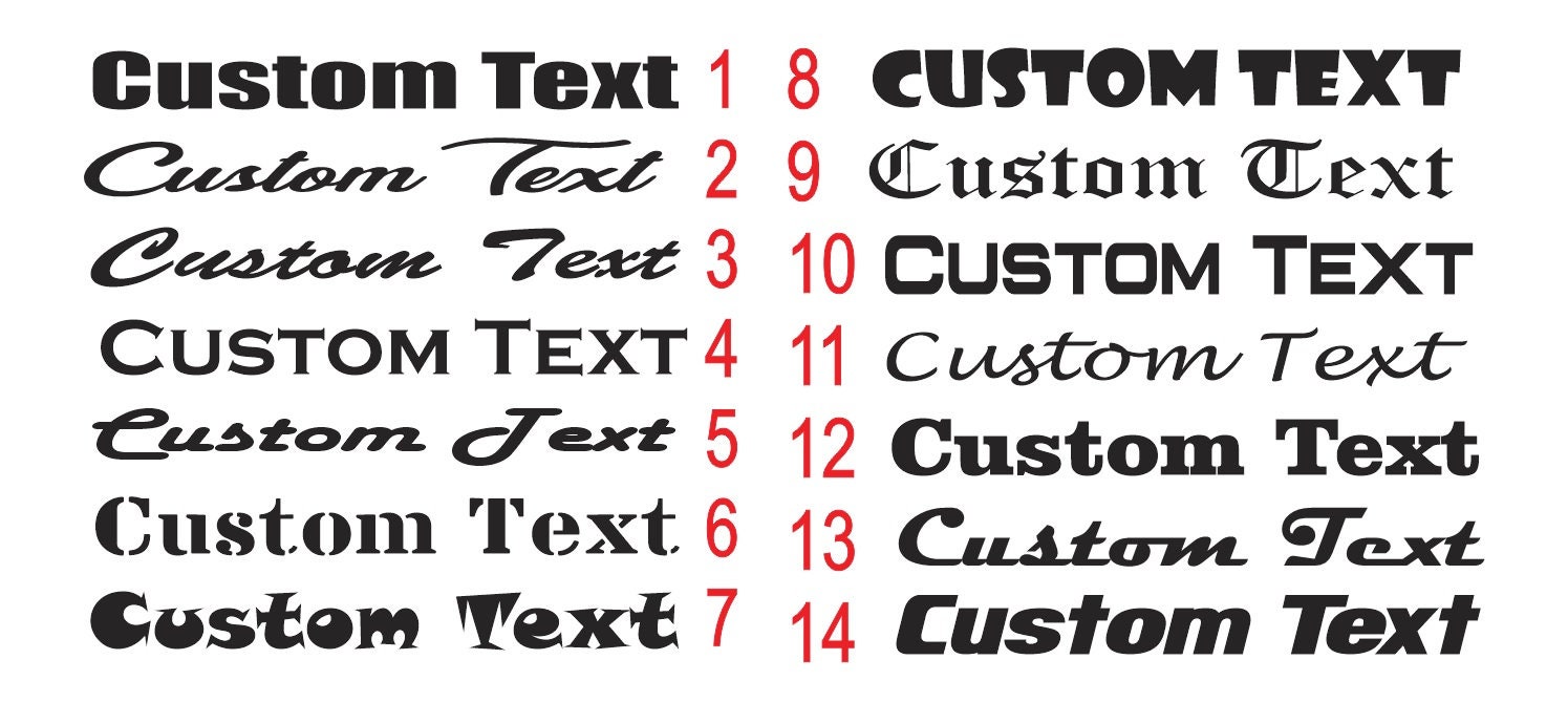 40 X 4 Custom Text Windshield Lettering Decal - Etsy