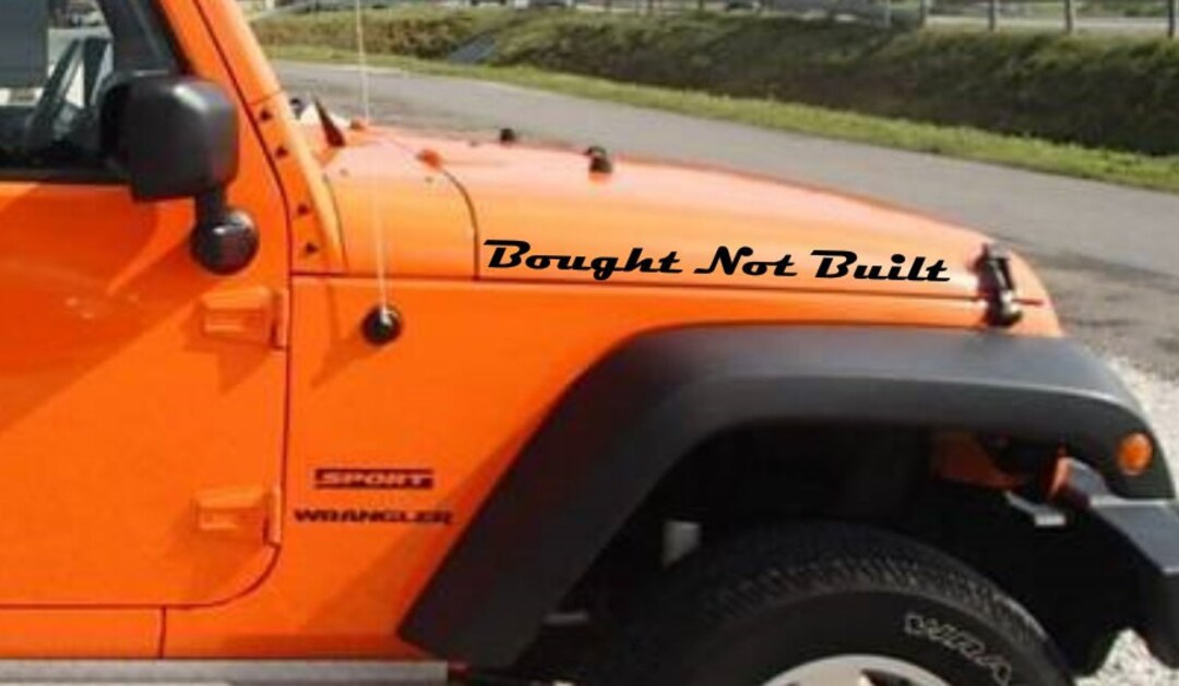Bought Not Built Set of TWO Decals Compatible With Jeep Wrangler Hood ...
