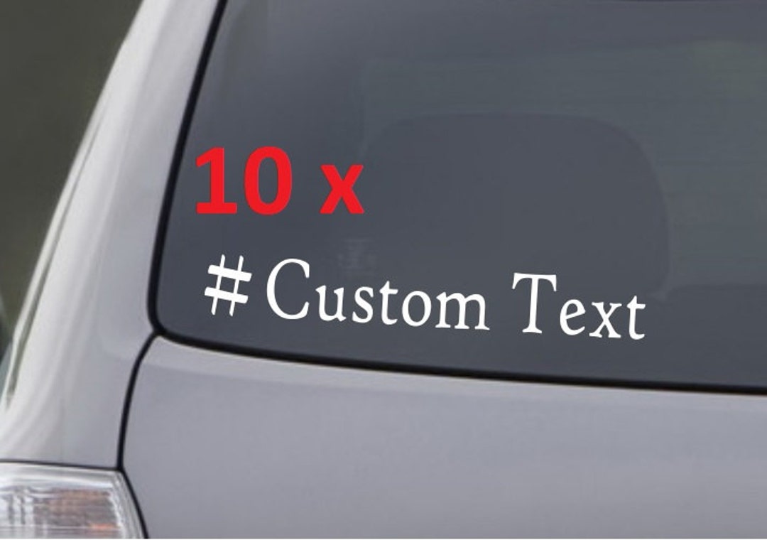 10 X Custom Hashtag Decal Sticker Twitter Instegram Vinyl Car Laptop ...