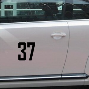 Two X 10" Classic Racing Rally Number Side Car Door Trunk Racing ...