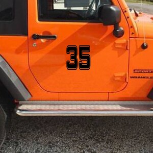 Two X 10" Classic Racing Rally Number Side Car Door Trunk Racing ...