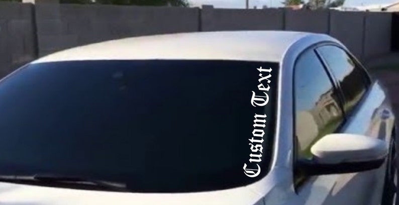 Custom Text Vertical Windshield Banner Car Sticker Vinyl Decal - Etsy
