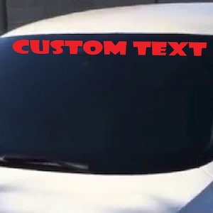 4"x40" Custom Words/ Text Vertical Windshield Banner Car Sticker Vinyl ...