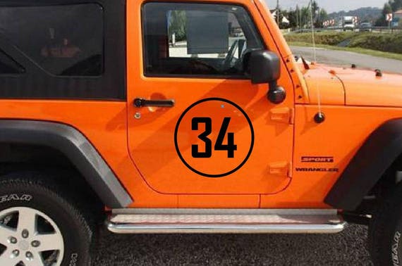 Two x 18 Classic Circle Rally Number side car Door trunk | Etsy