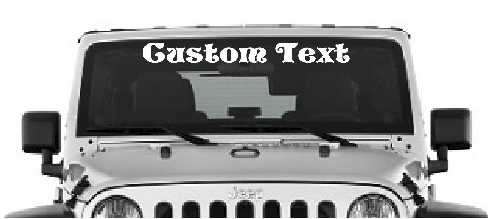 40 x 4 Custom text windshield lettering decal | Etsy