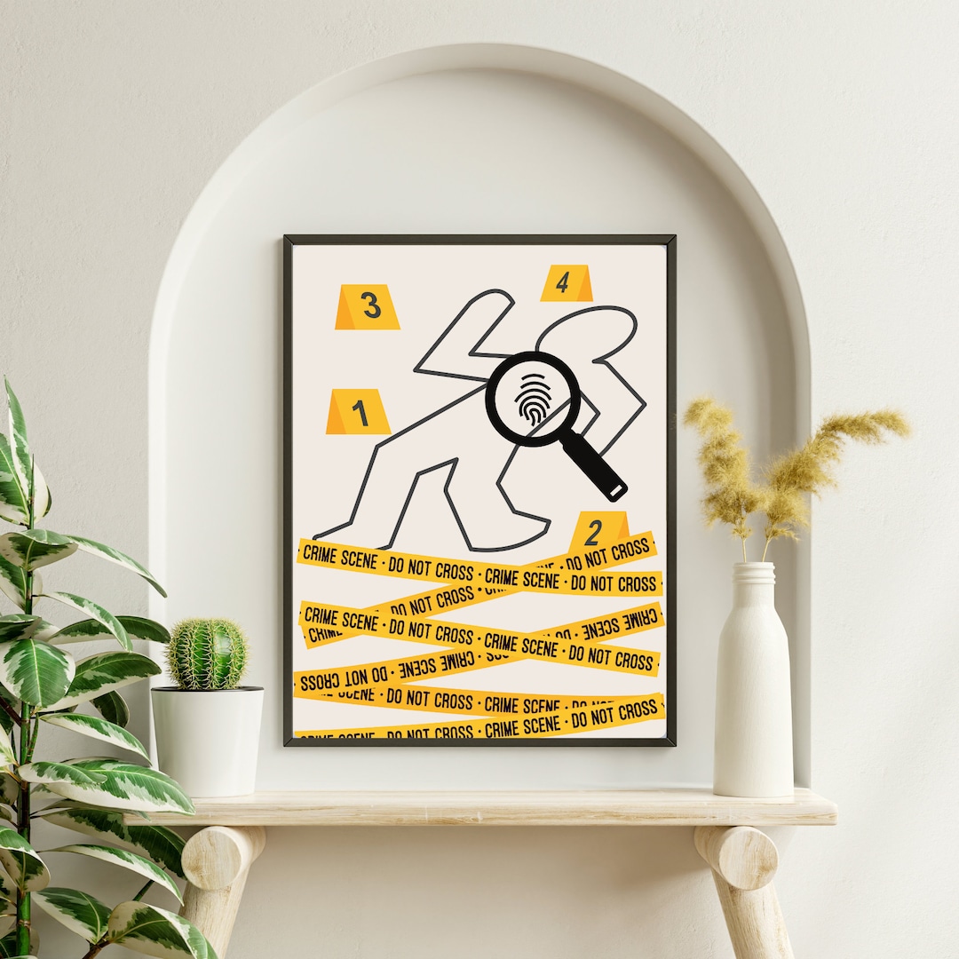 Halloween Crime Scene October True Crime Art Print Card Sign - Etsy