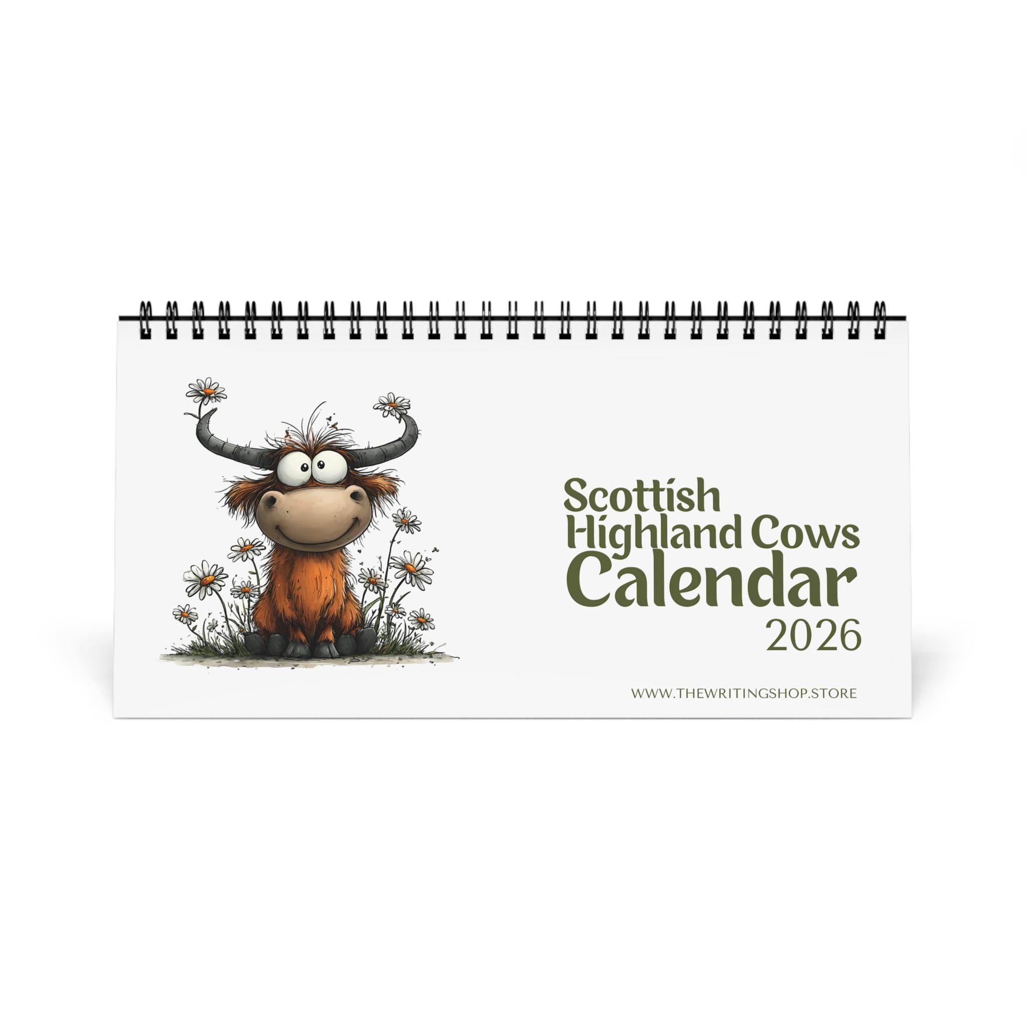 Wall Calendar, Cow Calendar 2026, 12 Month Watercolour Cows Monthly ...