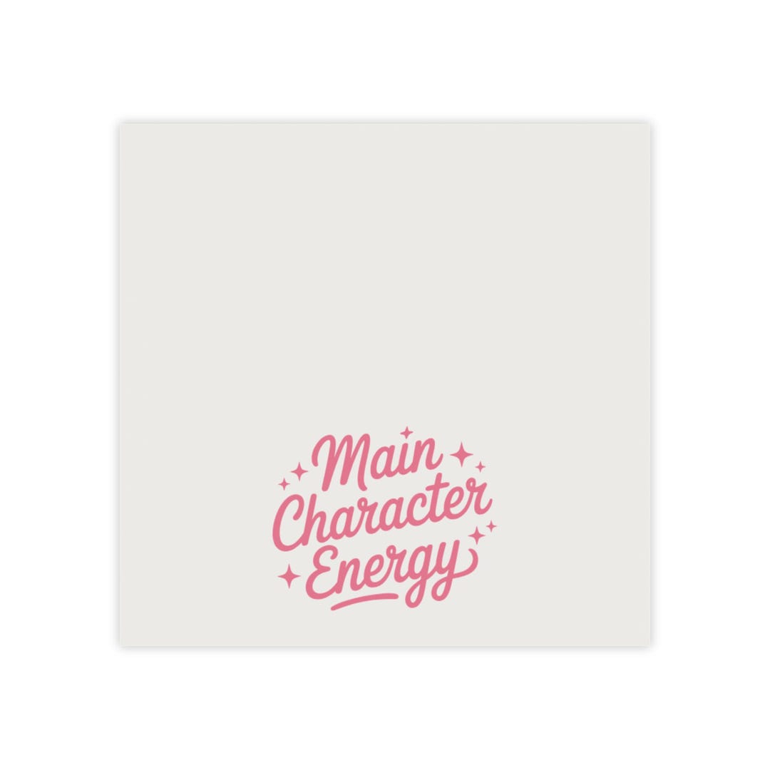 Main Character Energy Post-it Note Pads | Pink Script Sticky Notes - Etsy