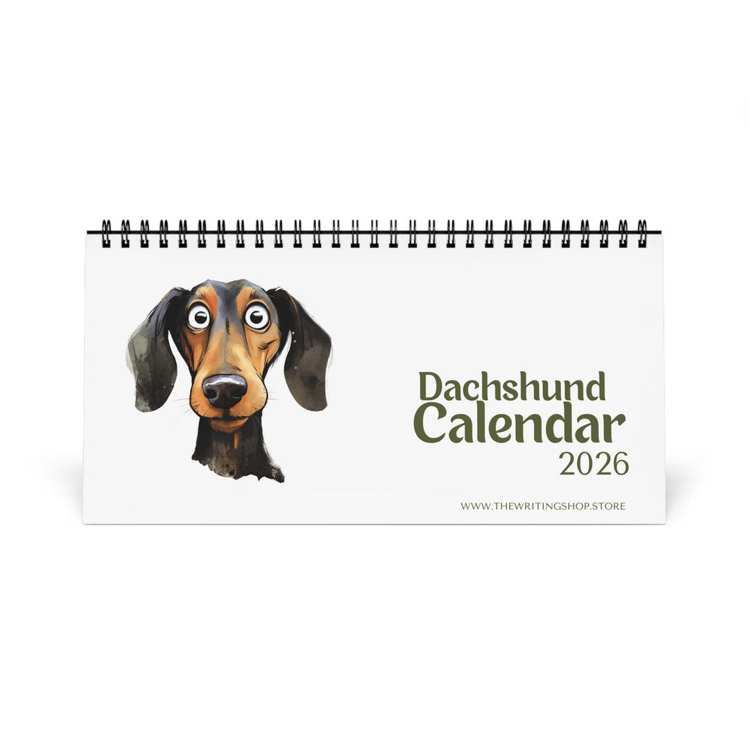 Dachshund Desktop Calendar 2026 | Dog Lover Gift - Etsy