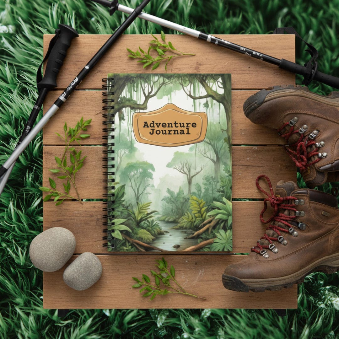 Adventure Journal Spiral Notebook | Forest River Ruled Lined - Etsy
