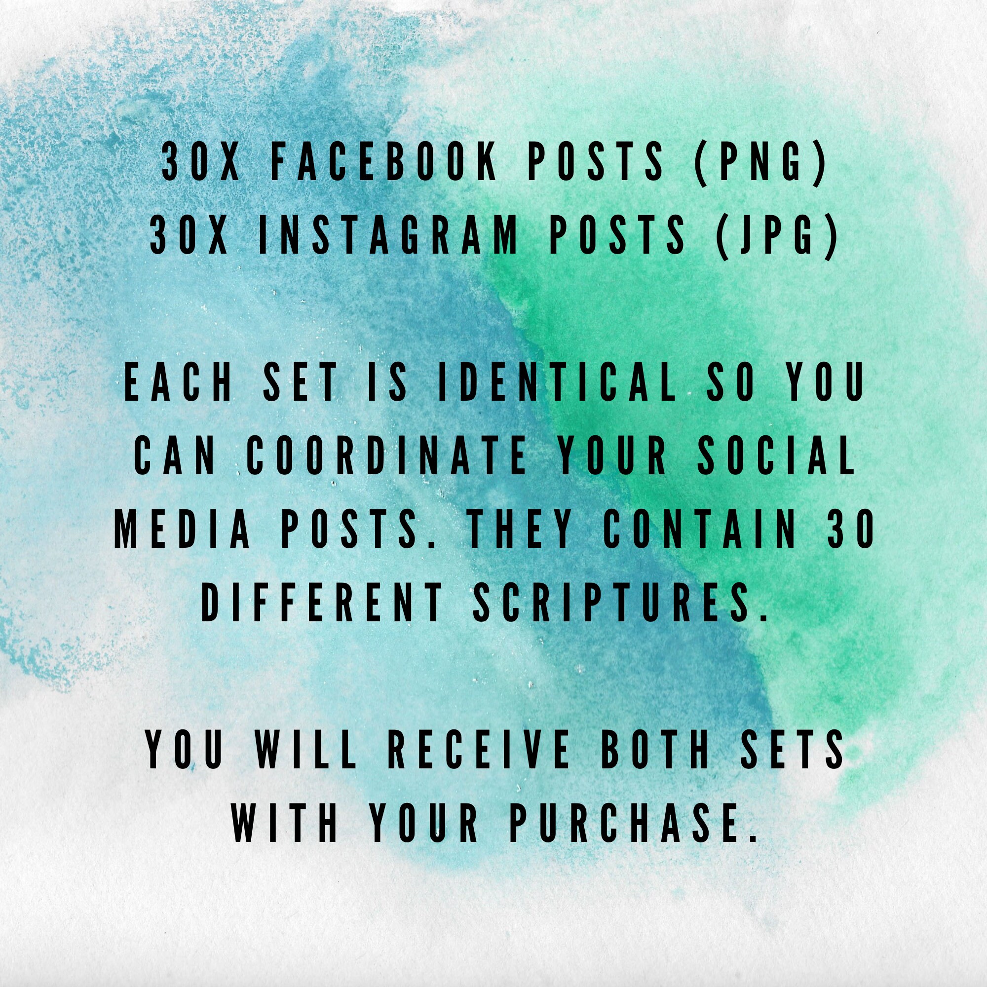 Social Media Posts / Facebook & Instagram / Set of 30 Scriptures ...
