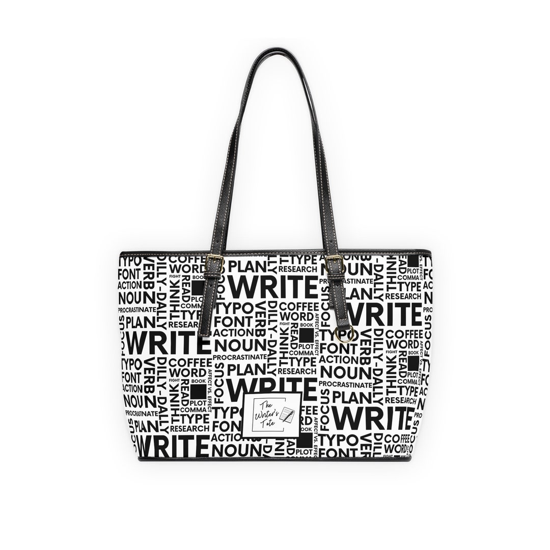 The Writers Tote Bag Vegan Leather Shoulder Bag - Etsy