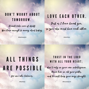 Social Media Posts / Facebook & Instagram / Set of 30 Scriptures ...