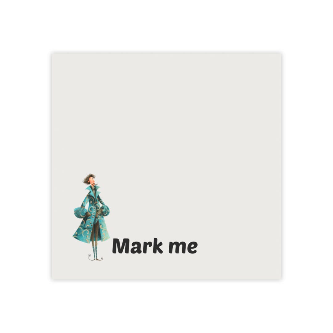Fancy Man Illustration Mark Me Post-it Sticky Note Pads | Reminders - Etsy