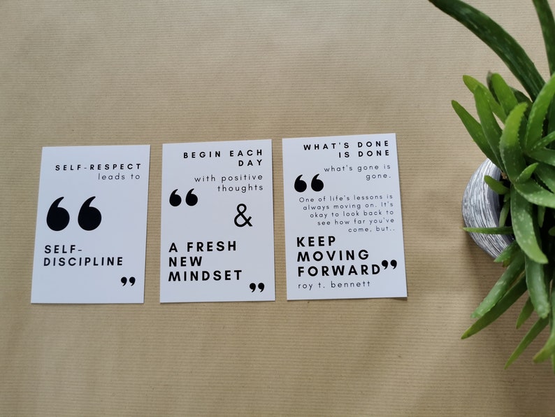 Positive Mindset Quote Cards - Individuals - Etsy