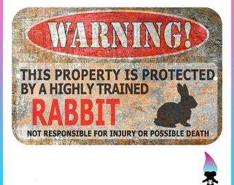 Funny Rabbit Sign | Etsy