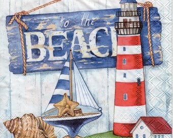 Beach Decoupage Paper - Etsy