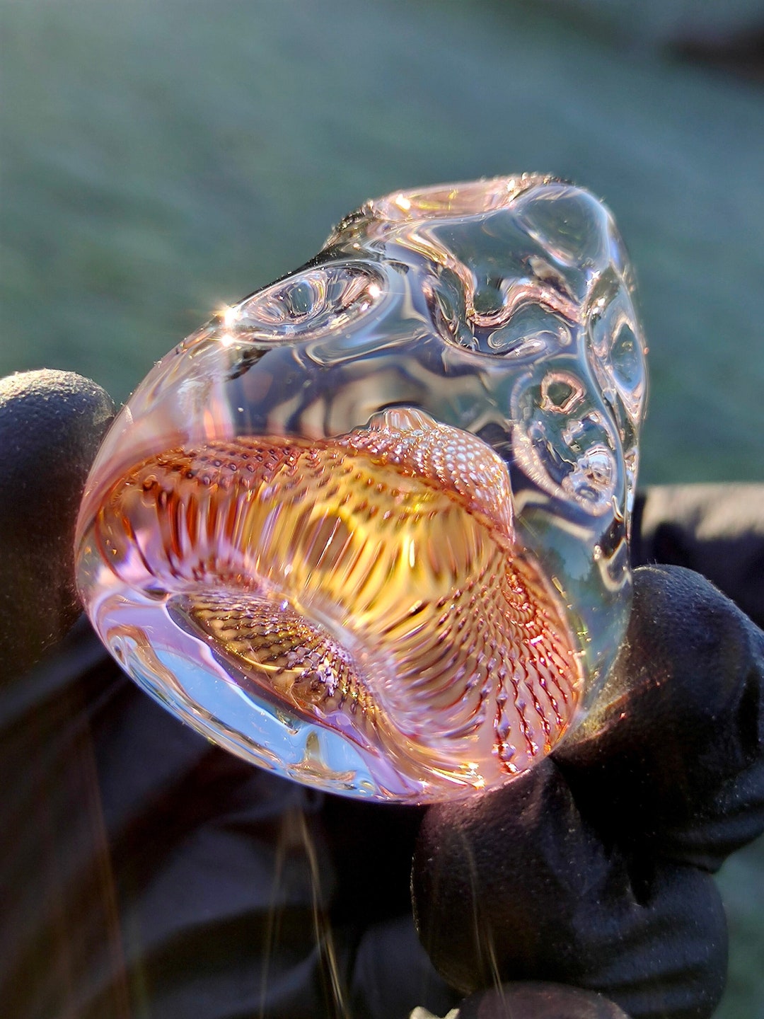 Gold 24k Fumed Clear Lightbender Handmade Borosilicate Glass.dr Sawfish ...