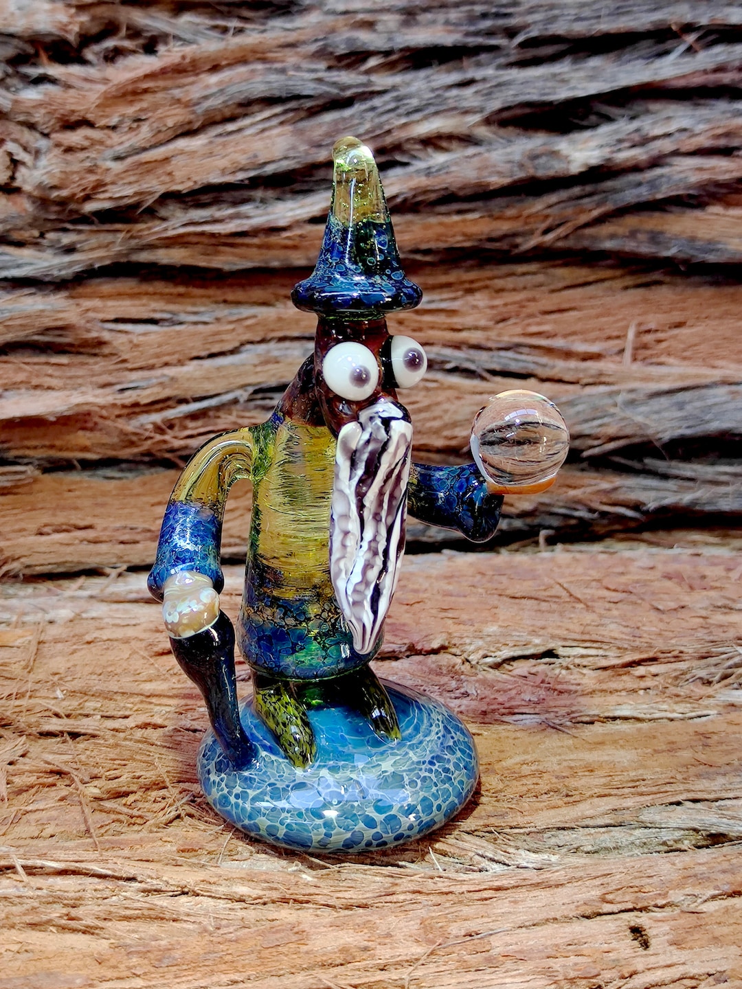 Handmade Collectable Sea Wizard Borosilicate Art Glass Sculpture.dr ...
