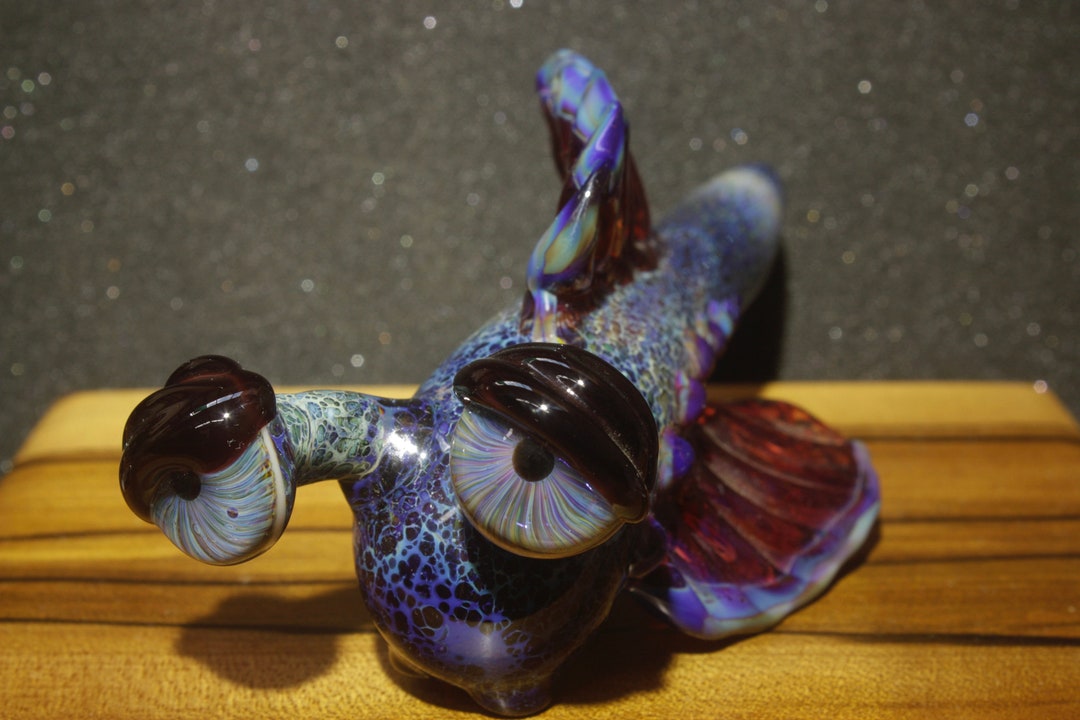 Purple Blue Mudskipper Sucking Mud.handmade Borosilicate Glass ...