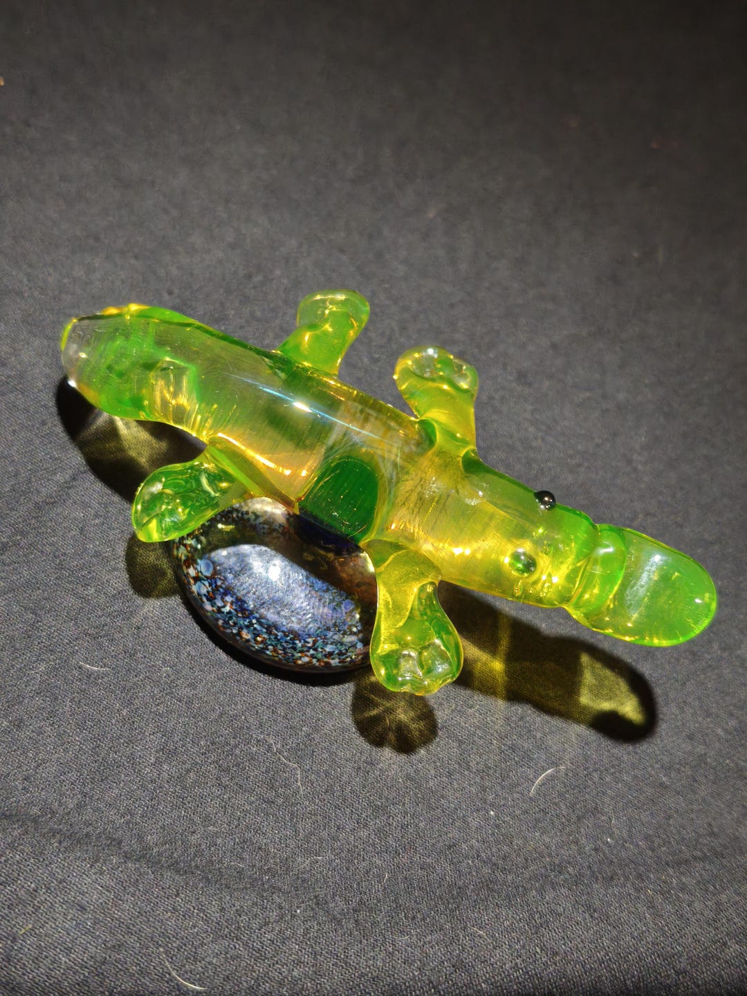 Handmade Uv Uranium Green Reactive Borosilicate Glass Platypus Tasmania ...