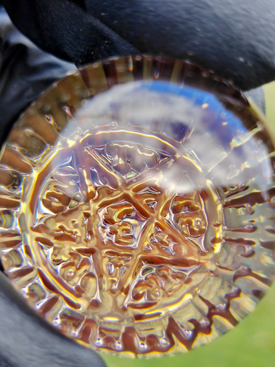 Pagan's Delight 24k Gold Fumed Handmade Borosilicate Glass Marble.dr ...