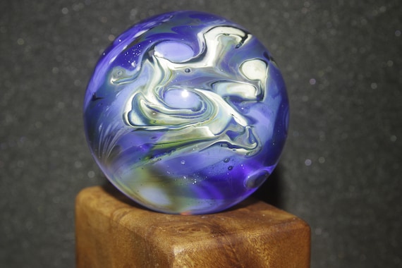 Ocean Currents Sea Blue Handmade Borosilicate Glass Marble.dr - Etsy