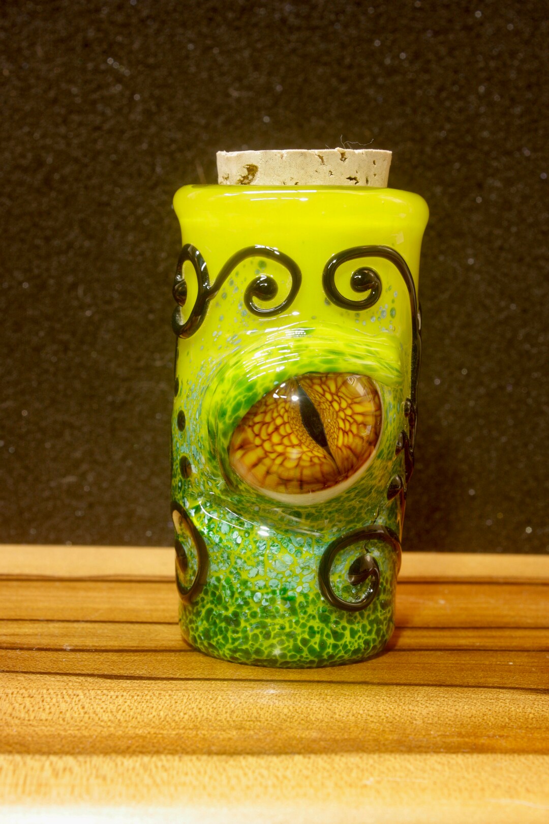 Croc Eye Storage Herb Jar Handmade Borosilicate Glass.dr Sawfish 2023 ...