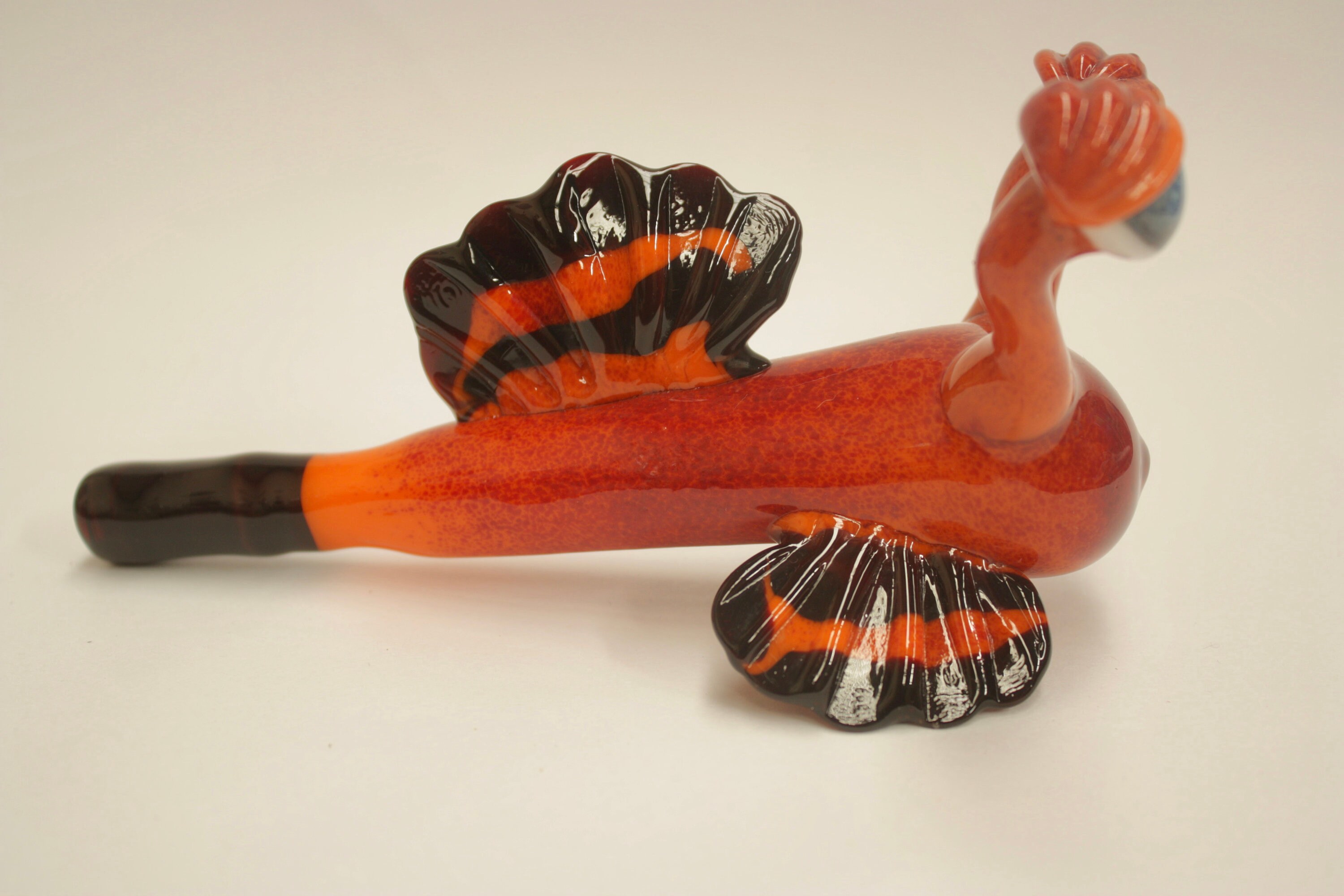 Mudskipper Pipe Bright Orange Glass Dr Sawfish Functional Art - Etsy