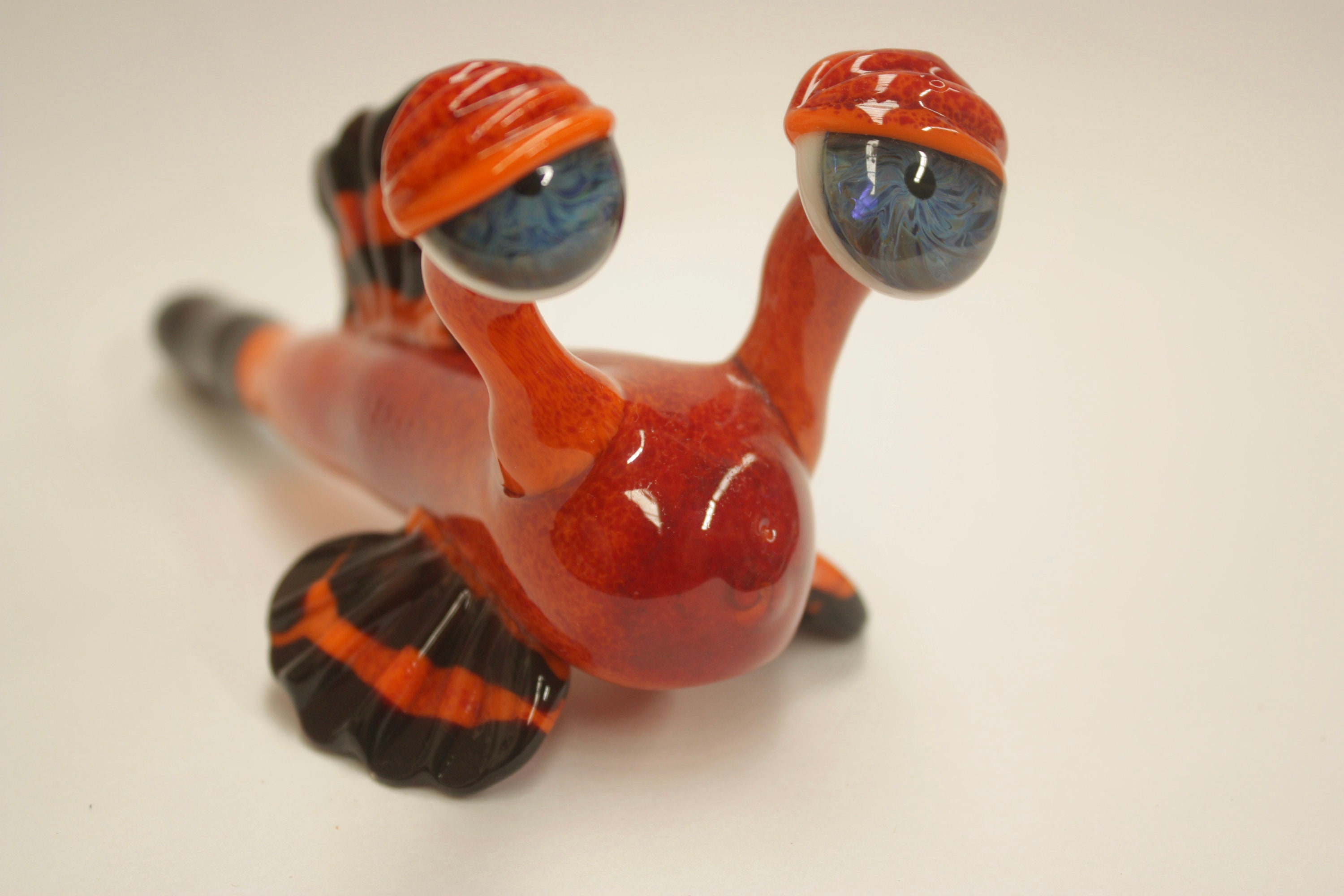 Mudskipper Pipe Bright Orange Glass Dr Sawfish Functional Art - Etsy