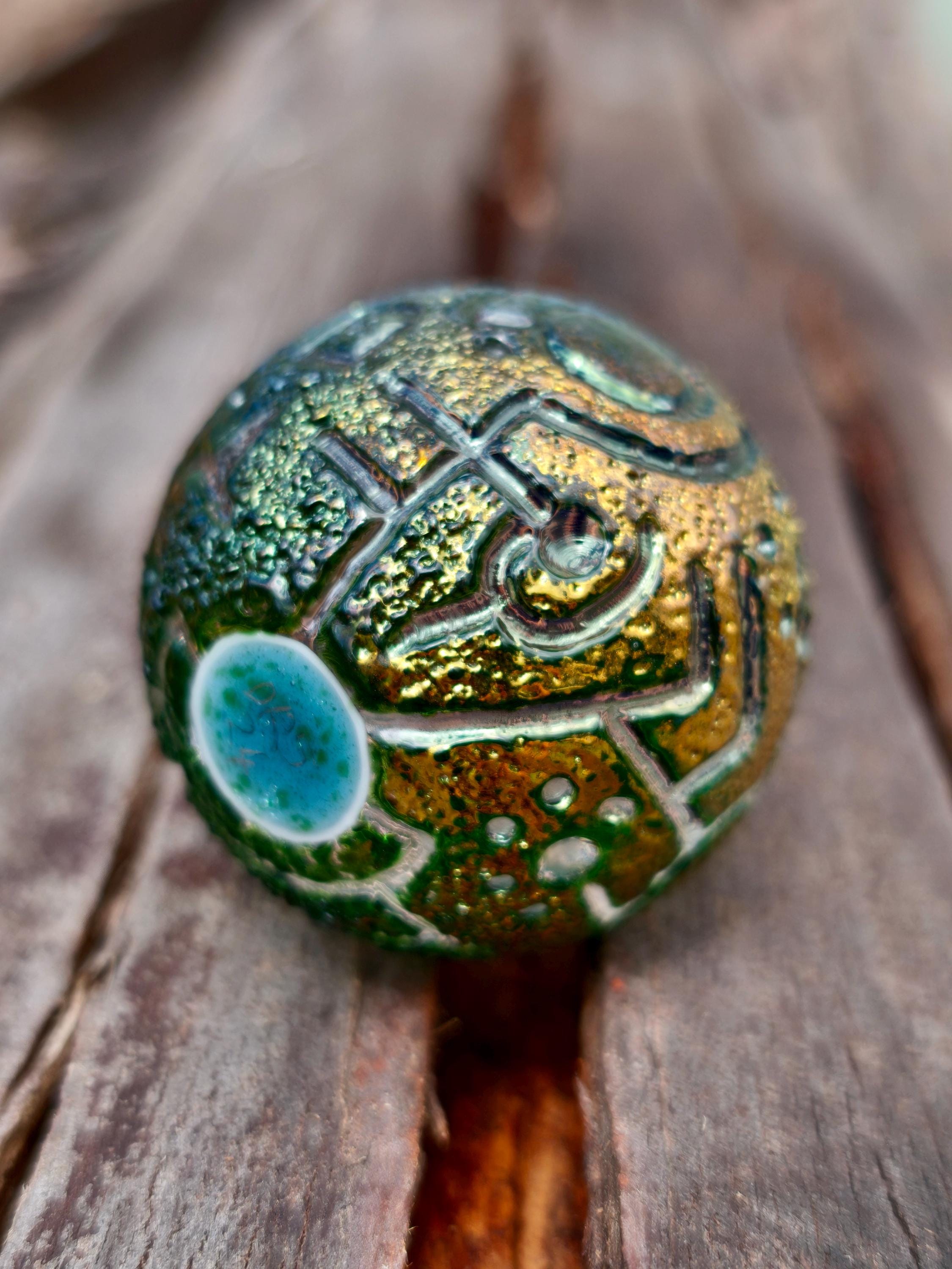 Mappa Mundi #5 Sphere CARVED Handmade Borosilicate Glass Marble.dr ...