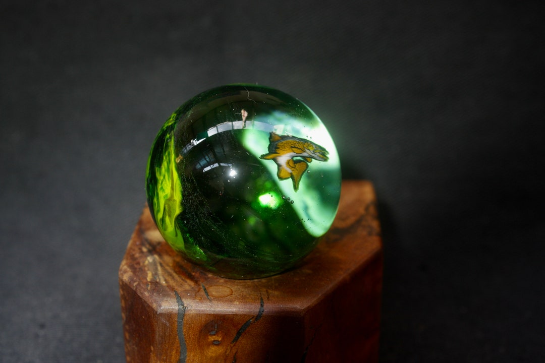 Brown Trout Handmade Borosilicate Glass Marble.dr Sawfish 2022 - Etsy