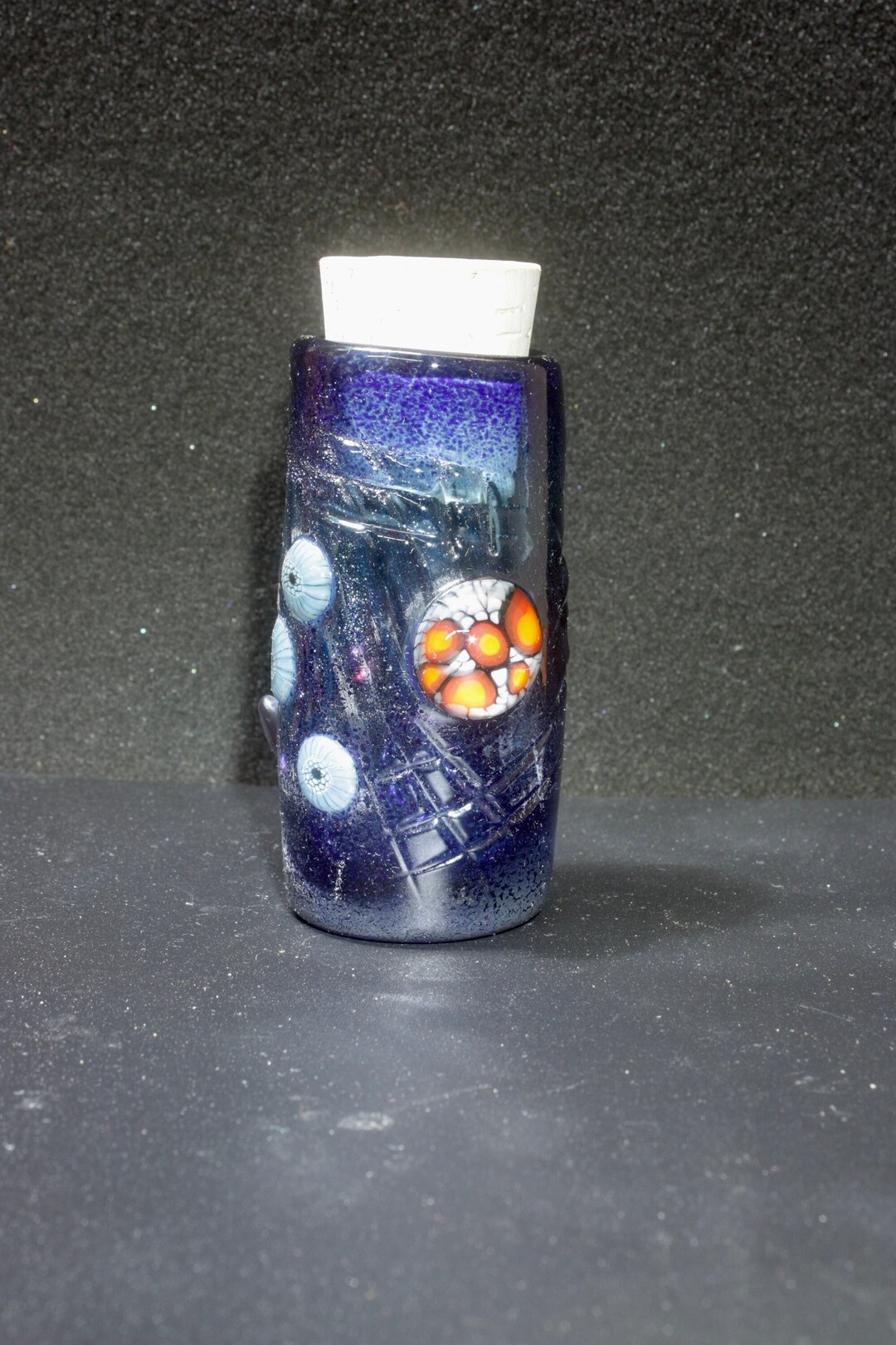 Stardust Sparkle Blue Handmade Borosilicate Herb Jar.dr Sawfish 2024 - Etsy