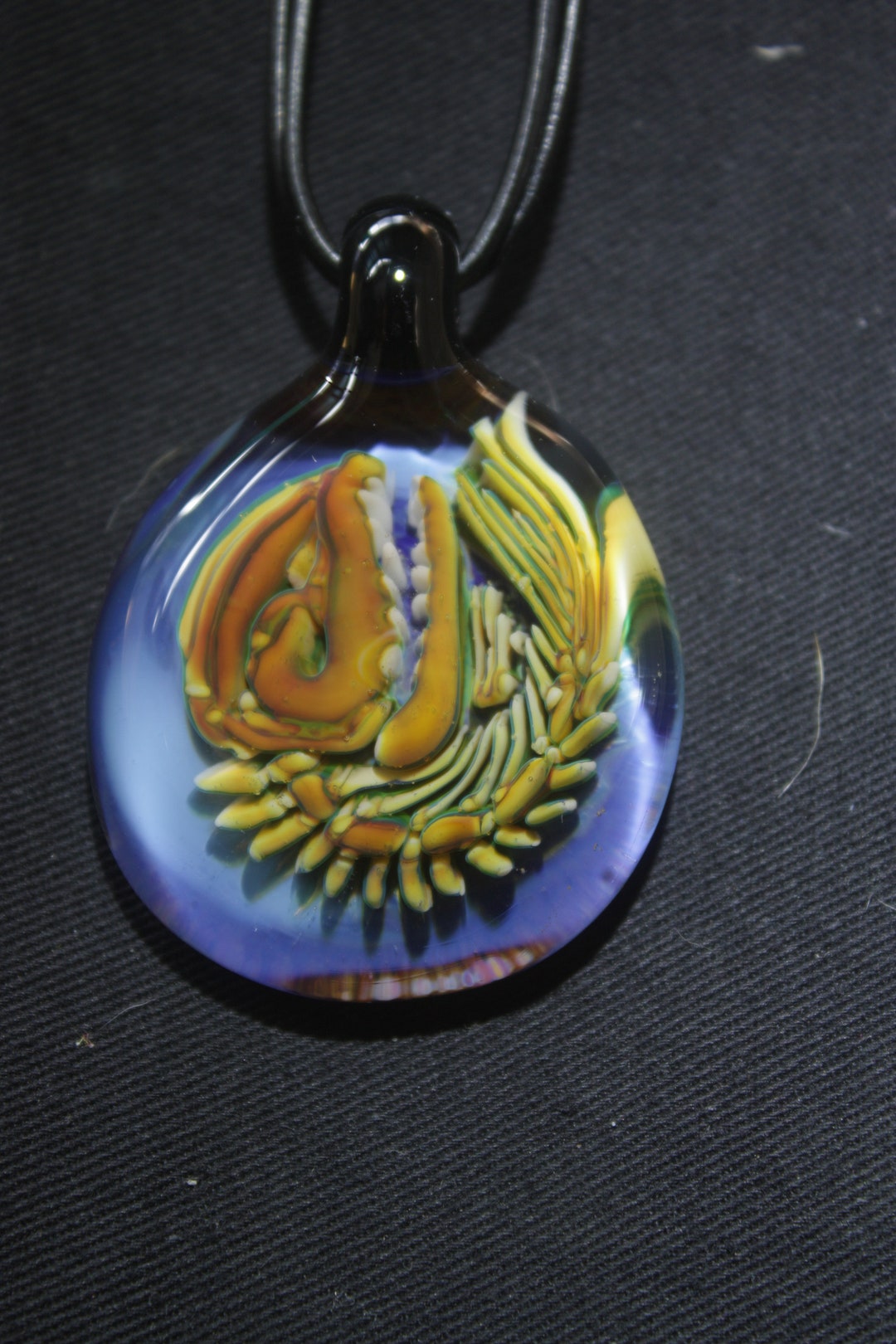 Fossil Fish Ocean Handmade Borosilicate Glass Pendant. Dr Sawfish 2023 ...
