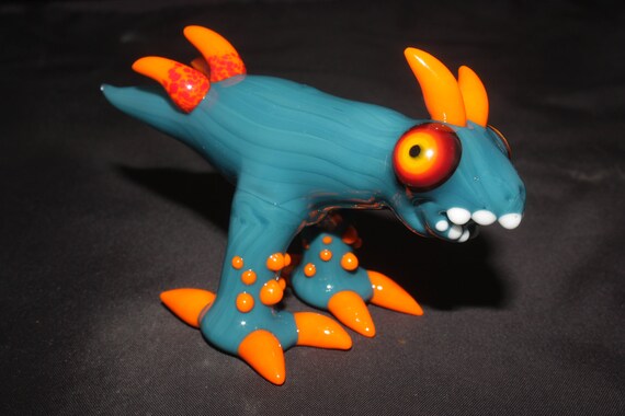 Bird Monster Handmade Borosilicate Glass Animal Sculpture. Dr - Etsy