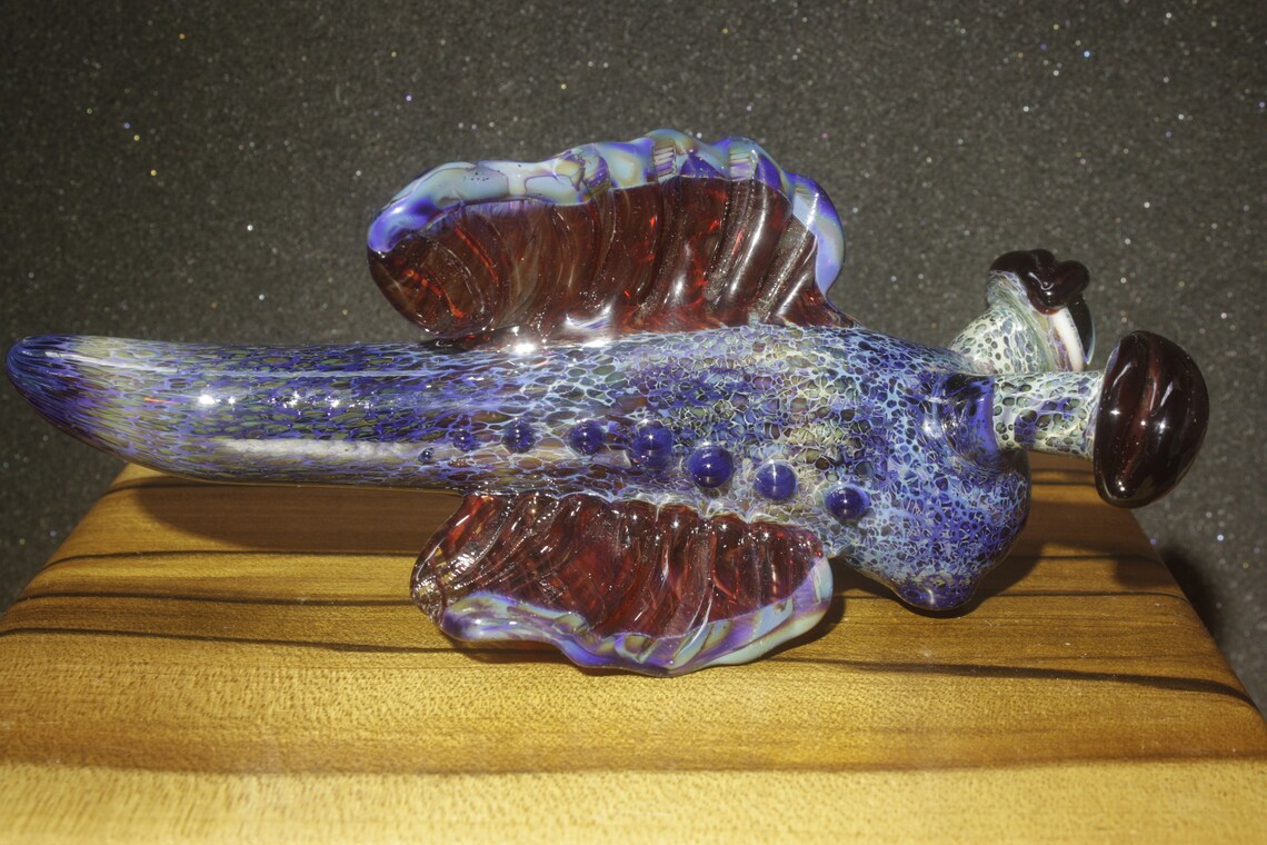 Purple Blue Mudskipper Sucking Mud.handmade Borosilicate Glass - Etsy