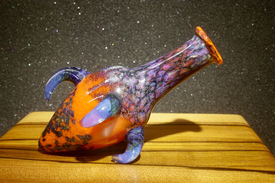 Chameleon Horned Mini Amphora Handmade Blown Art Glass.dr Sawfish 2023 ...