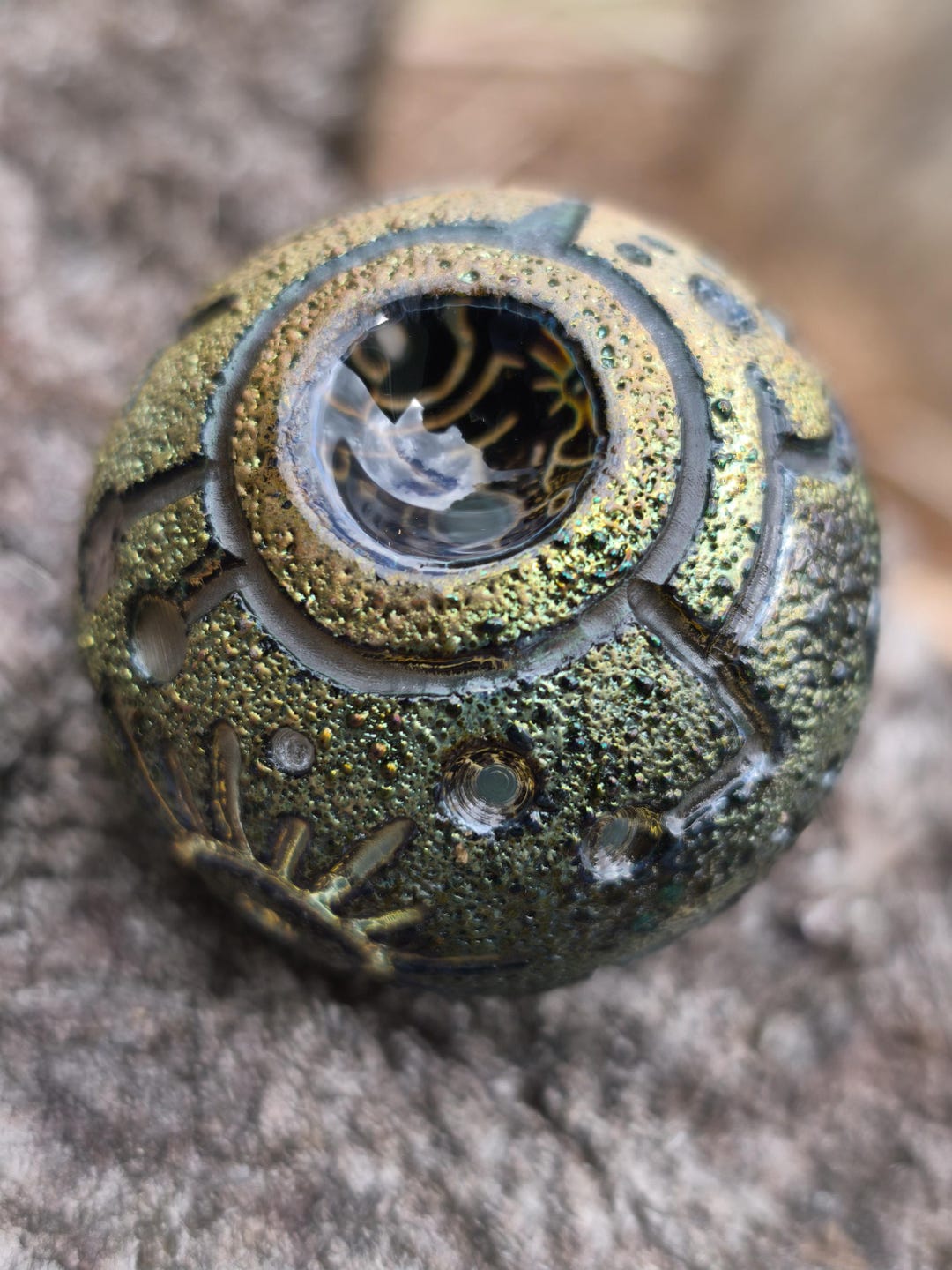 Mappa Mundi #2 Sphere CARVED Handmade Borosilicate Glass Marble.dr ...
