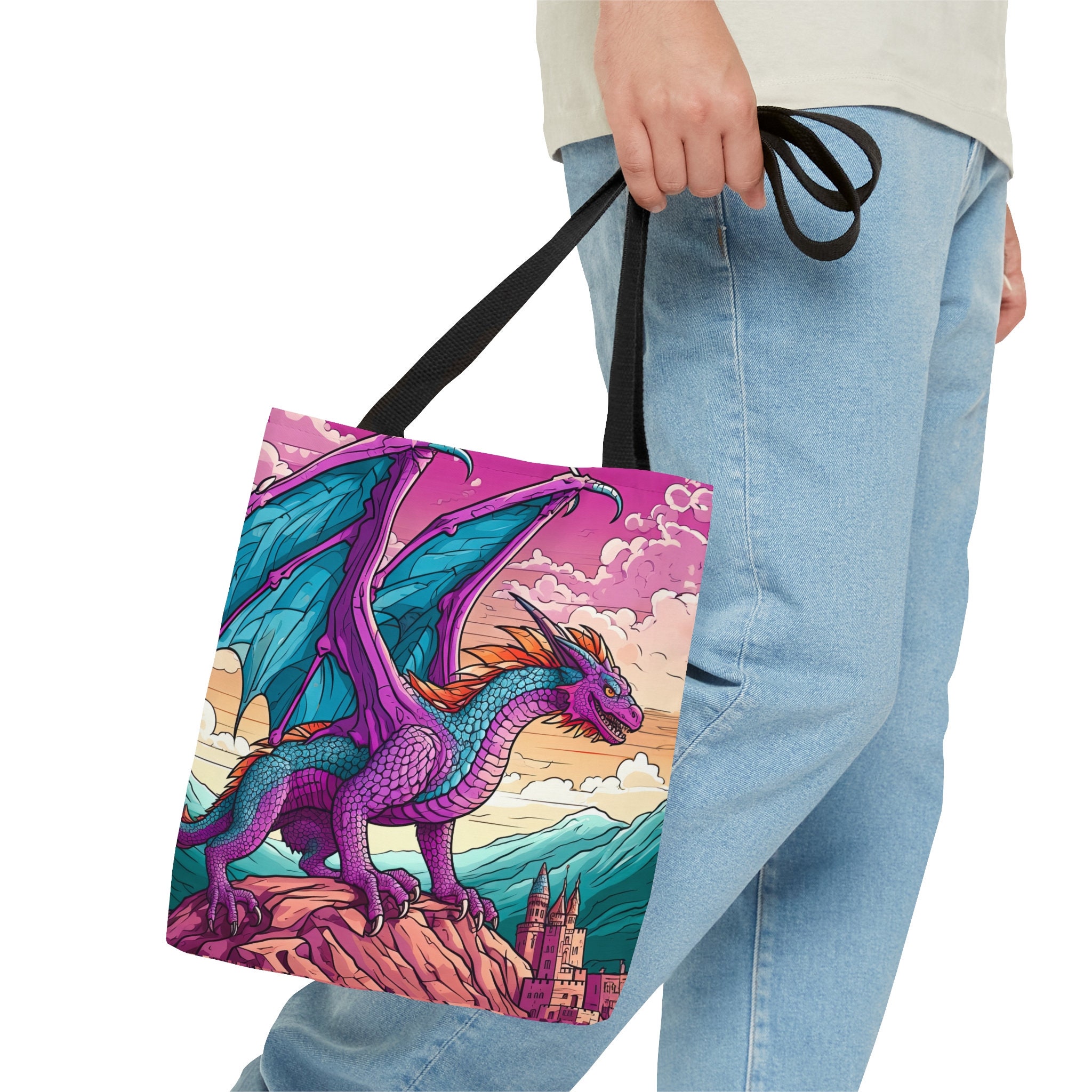 Dragon Tote Bag Fantasy Board Game Bag Magical RPG Accessory Bag Dnd ...