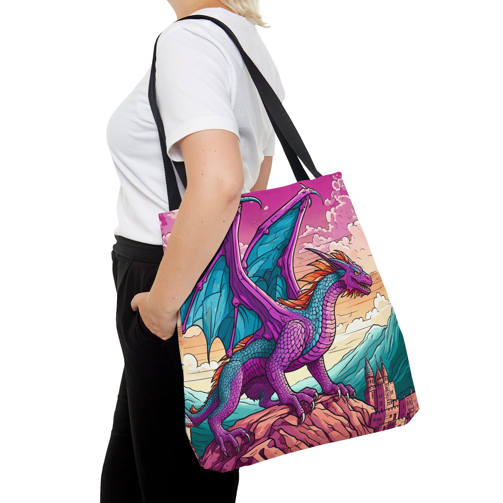 Dragon Tote Bag Fantasy Board Game Bag Magical RPG Accessory Bag Dnd ...