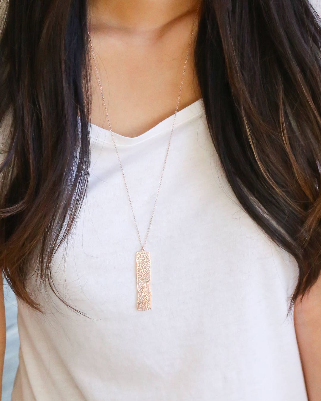 Long Boho Necklace Long Silver Necklace Silver Boho - Etsy